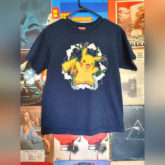 giant | Tops | Retro 207 Pokmon Pikachu Blue Tshirt | Poshmark